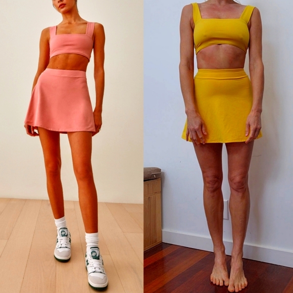 Reformation | Skirts | Reformation Eco Move Yellow Tennis Tiffany Skirt ...